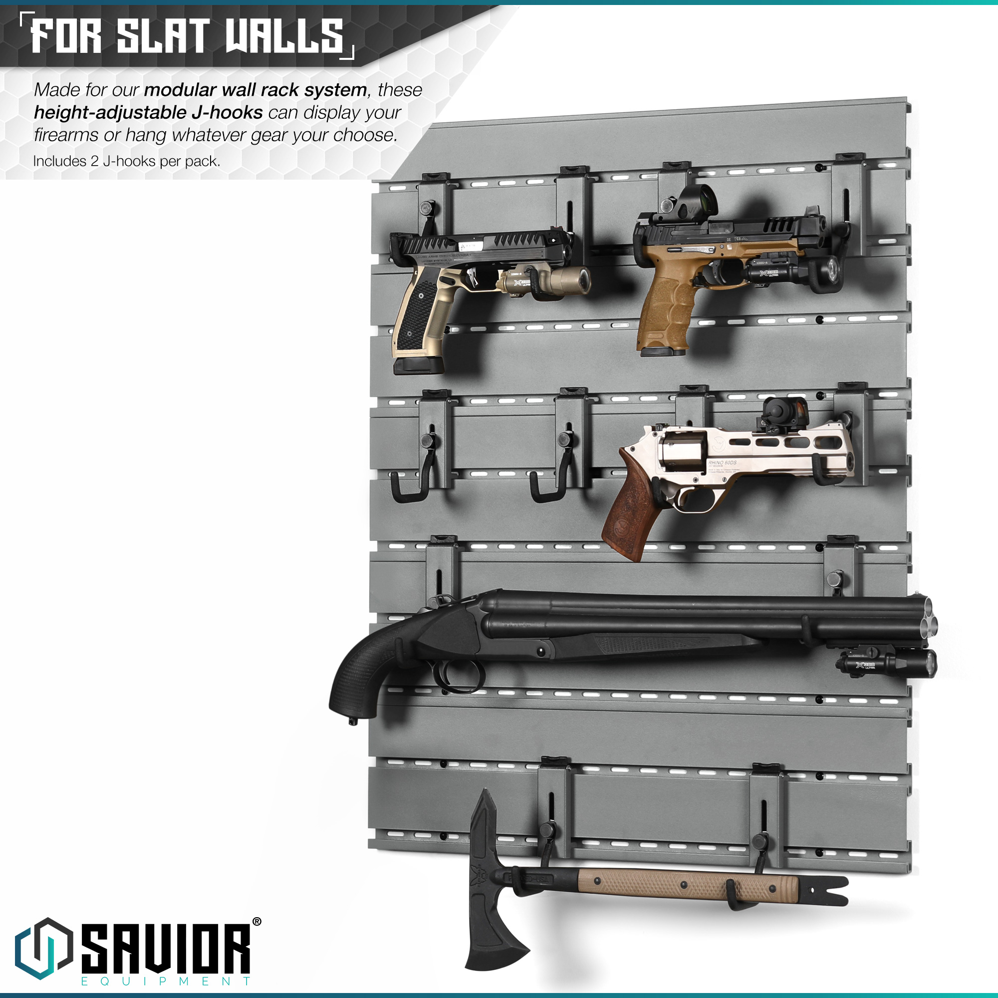 [Height Adjustable] Savior Wall Rack Single Pistol Handgun Revolver J ...