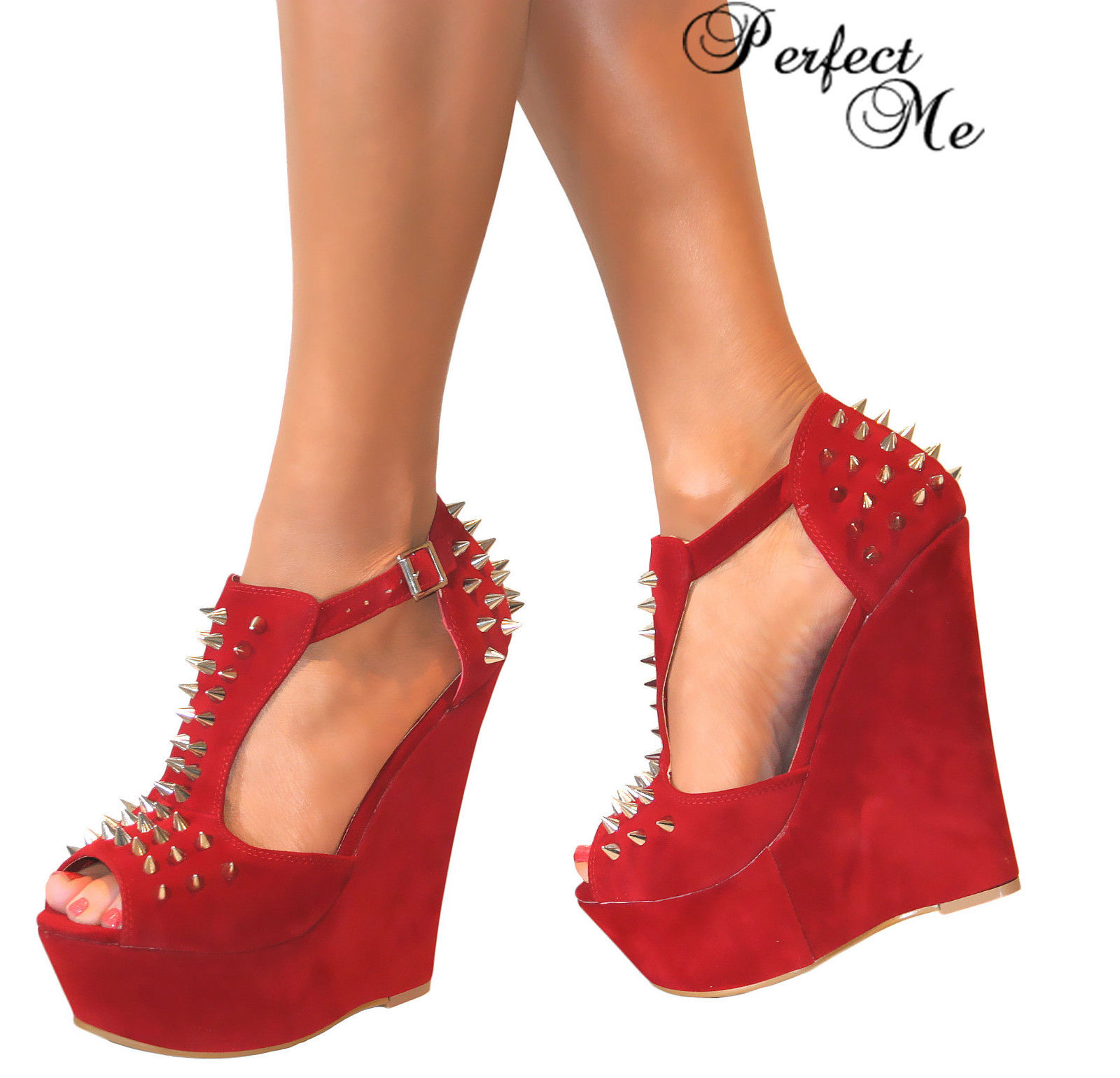 chaussures femmes compensees rouges