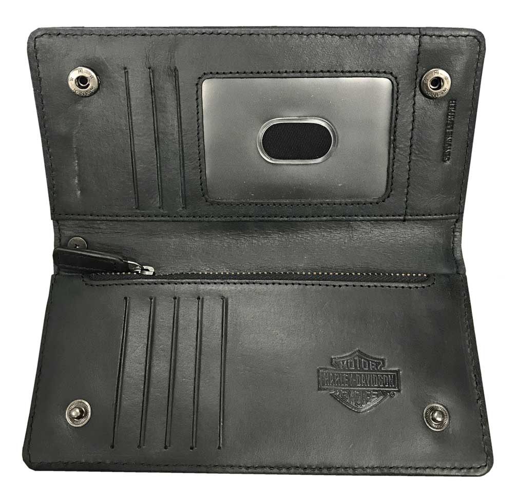 Harley-Davidson Men's Outsider Trucker Bi-Fold Leather Wallet w/ RFID ...