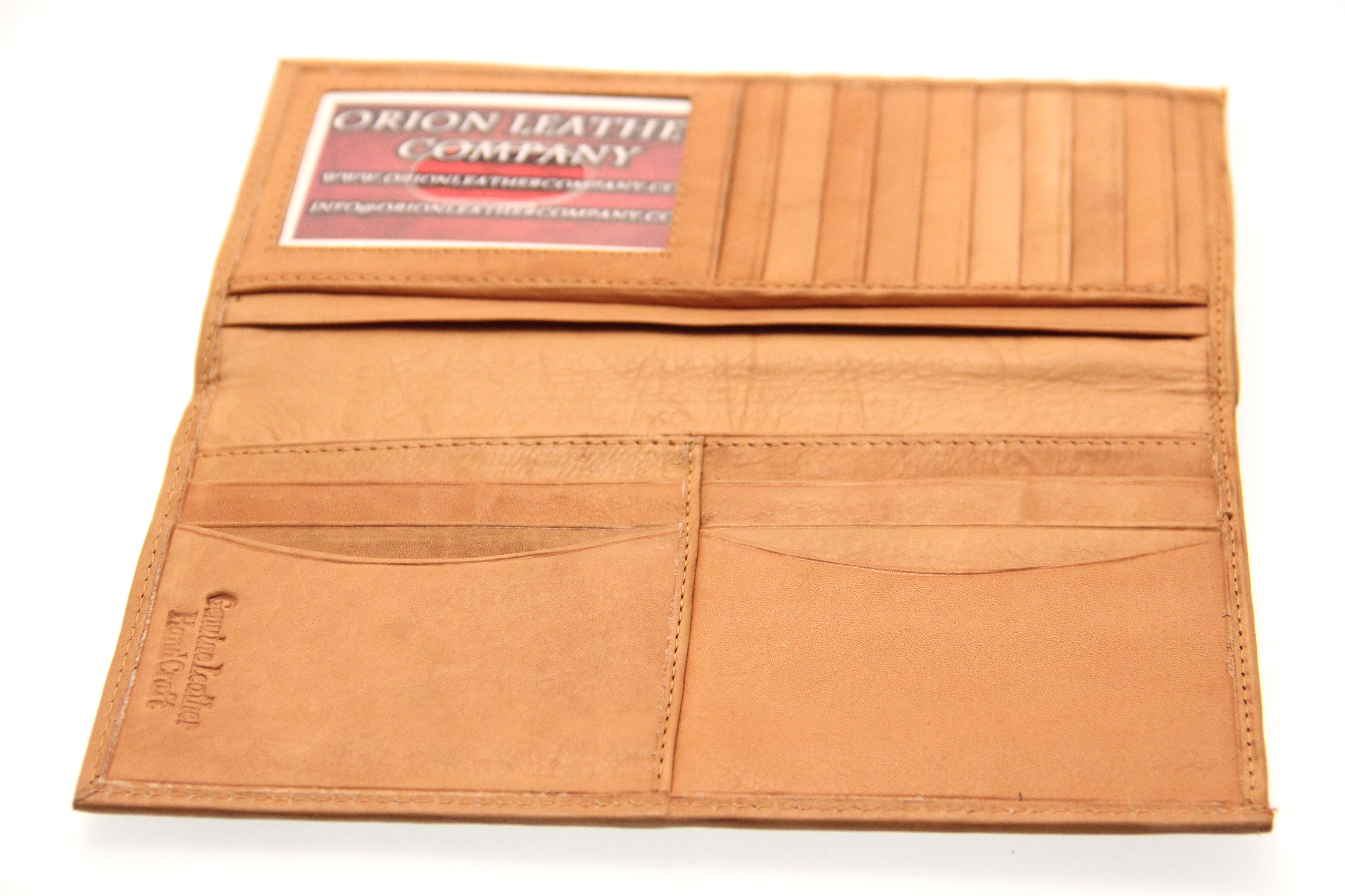 Leather Checkbook Wallet With Calculator Slot | semashow.com