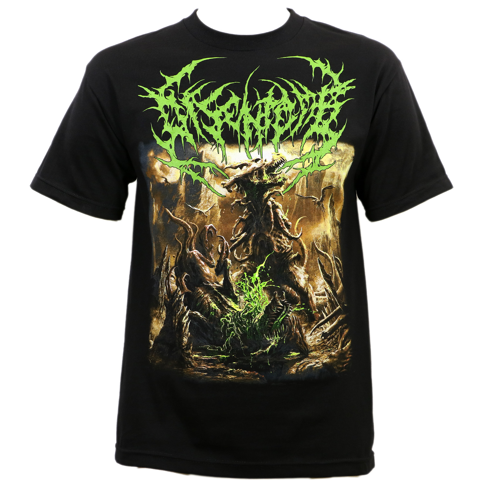 Disentomb Dino Band Death Metal Black T-Shirt - Merch2rock Alternative ...