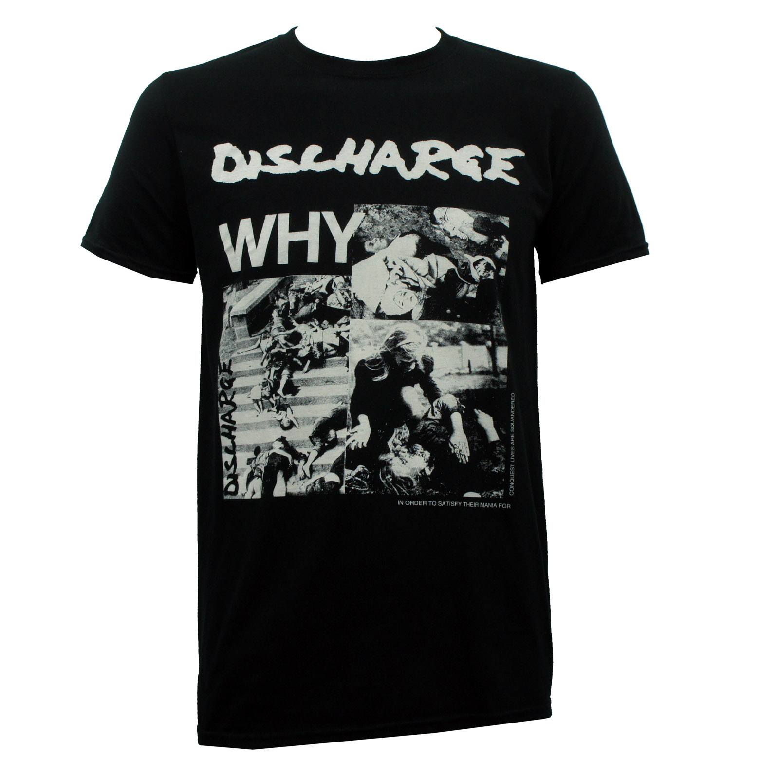 Authentic DISCHARGE Band Why? Album Cover Slim Fit T-Shirt S M L XL 2XL ...