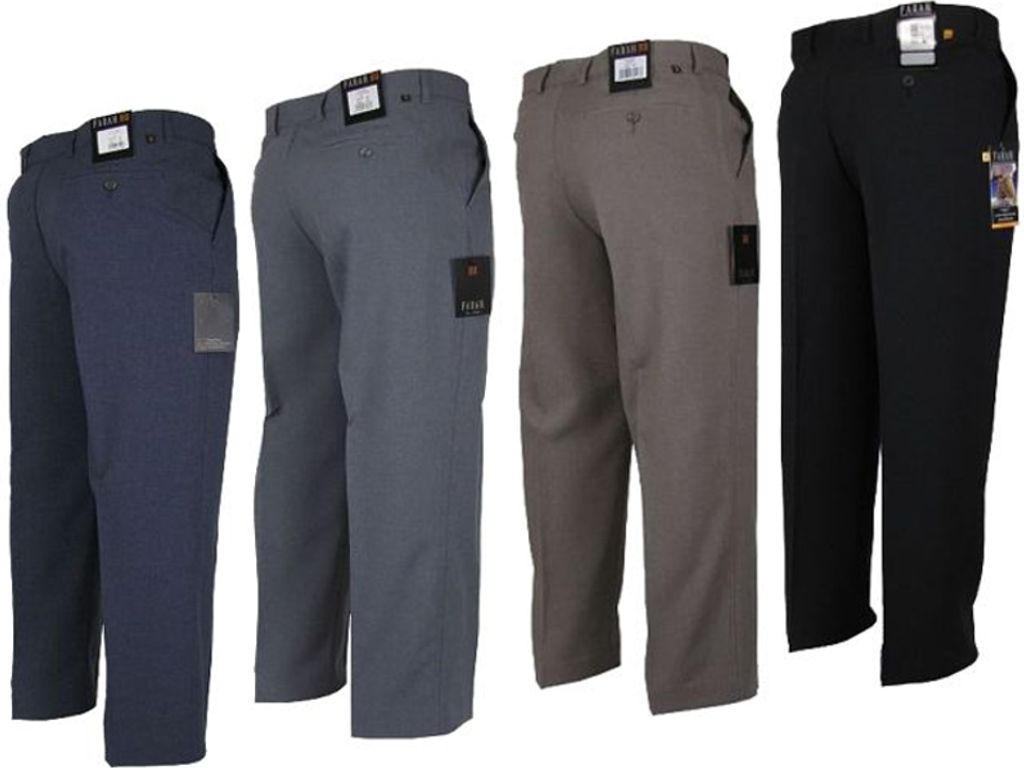 Mens Farah Trousers Classic Regular Fit Flat Front Slant Pocket | eBay