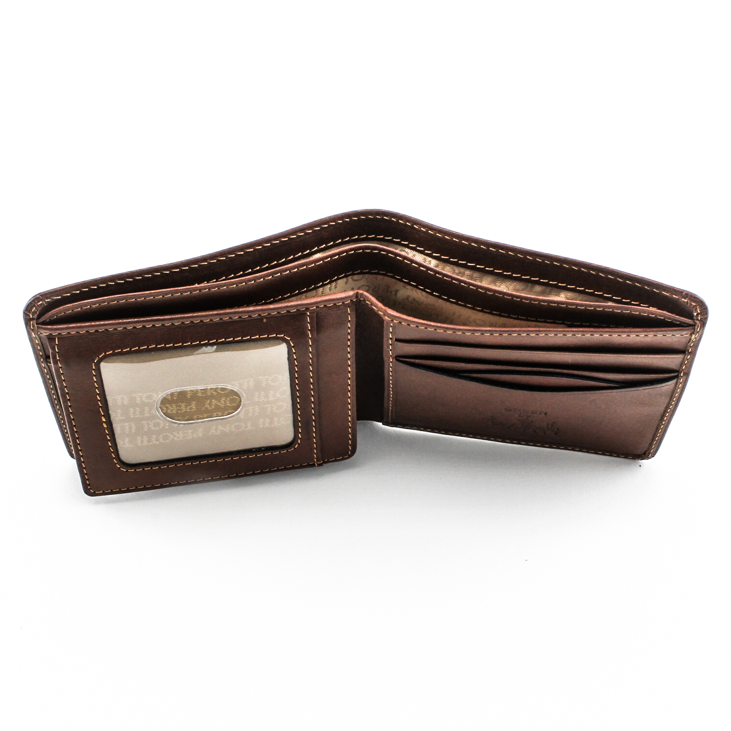 Tony Perotti Italian Leather Express Bifold Wallet with ID Window Flap ...