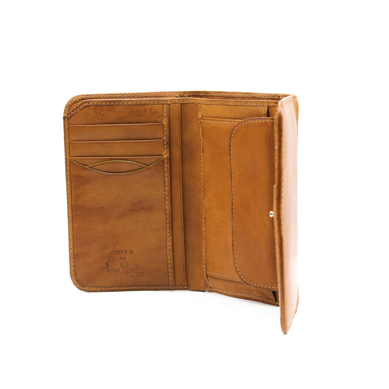 Tony Perotti Italian Leather Trifold Clutch Wallet w/ ID and Coin Pouch