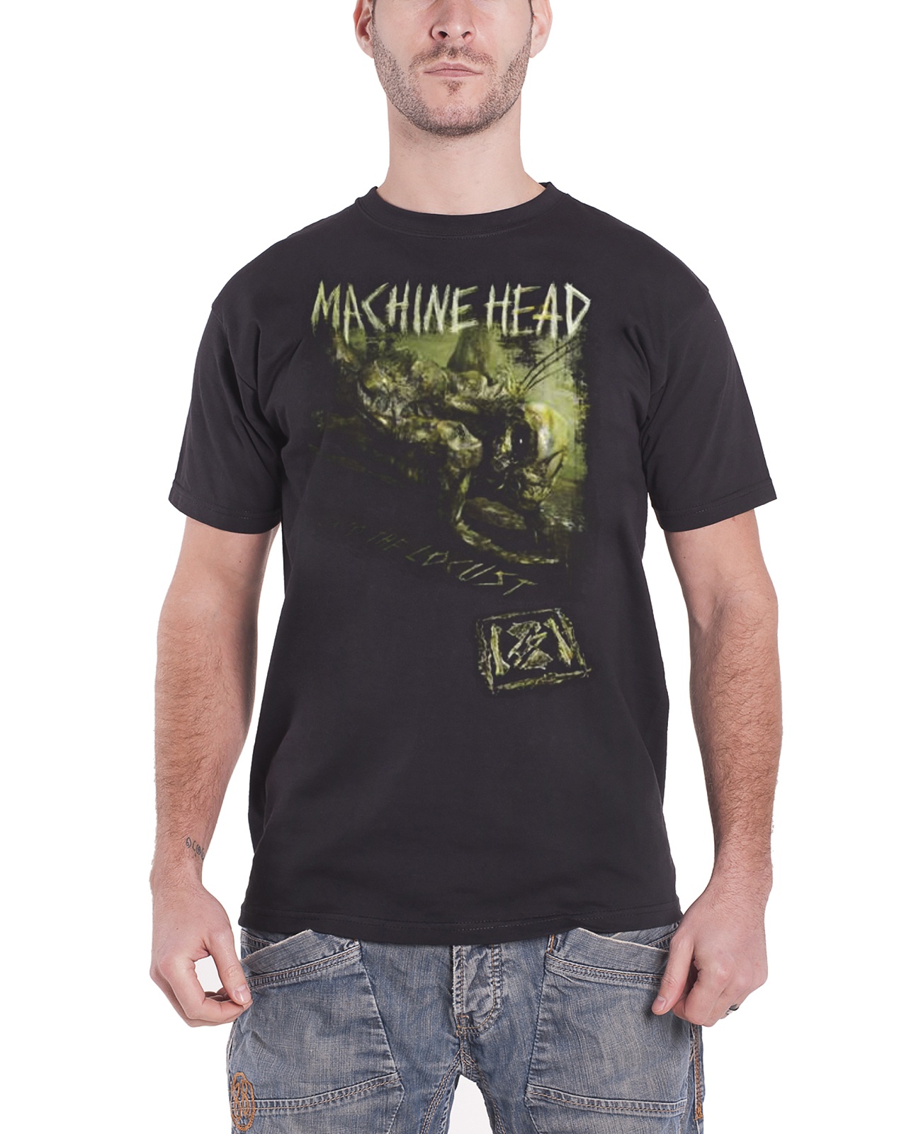 Machine Head T Shirt band logo crest unto the locust official mens new ...