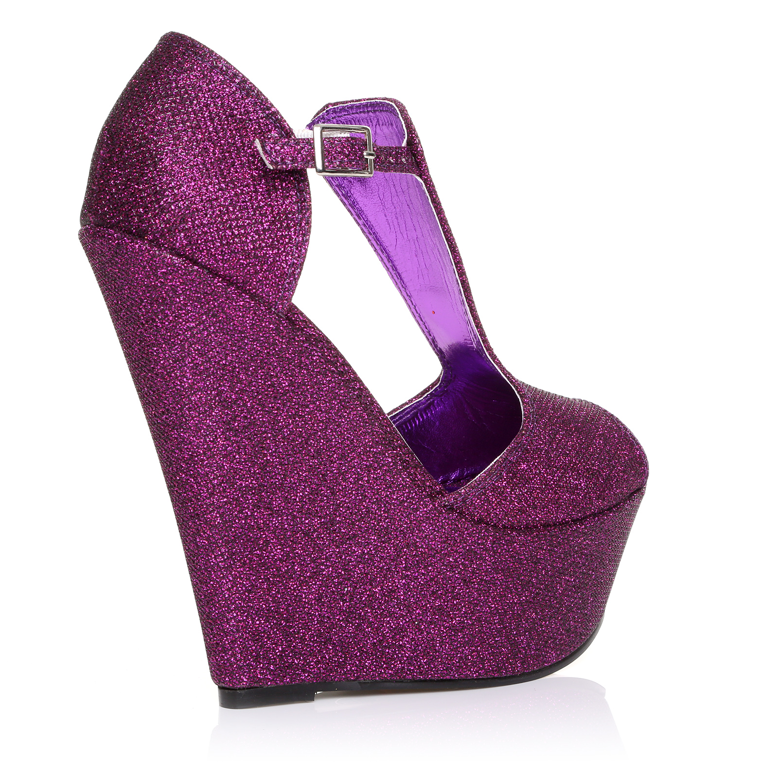 NEW LADIES FASHION HIGH HEEL WEDGES WOMEN PARTY PLATFORM SHOES SIZE 3 ...