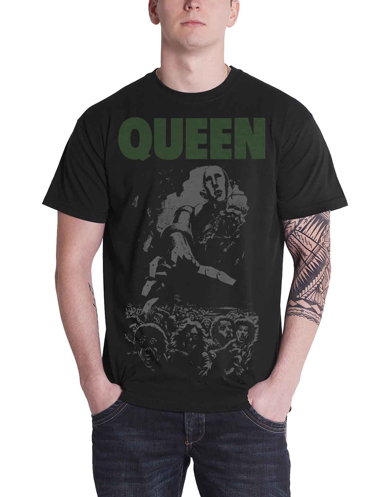 Official Queen T Shirt Classic Crest band logo Bohemian Rhapsody ...