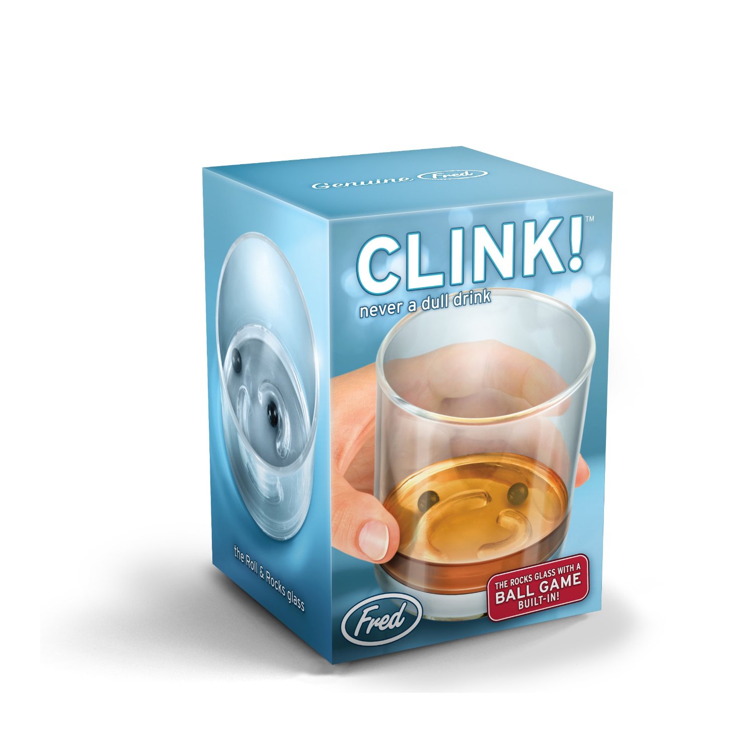 Fred & Friends CLINK! Ball Game Rocks Glass - Trademark Retail