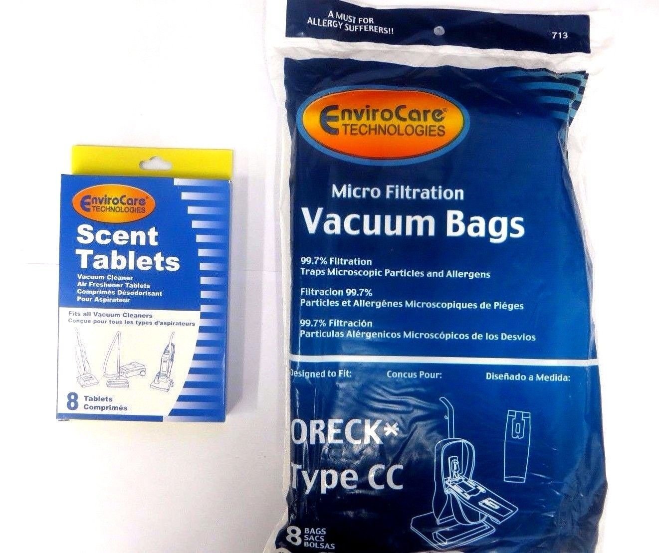 Oreck Type CC Vacuum Cleaner Bags, all XL Upright Models (8 Bags & 8 ...