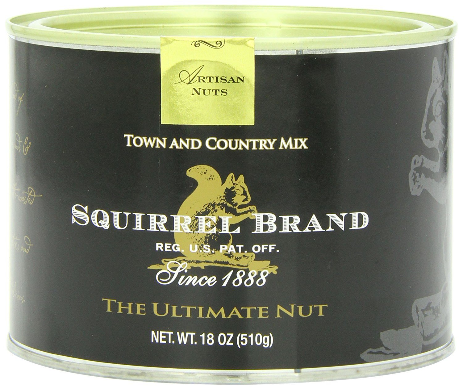 Squirrel Brand Nuts, Town and Country Mix, 18 Ounce Can - Trademark Retail