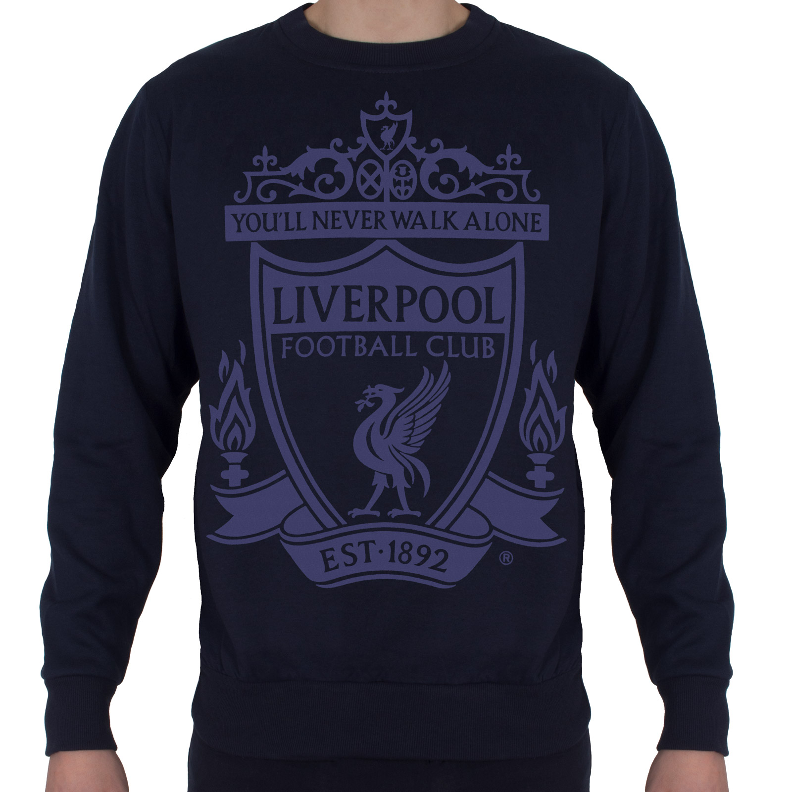 Liverpool Football Club Official Soccer Gift Mens Crest Sweatshirt Top ...