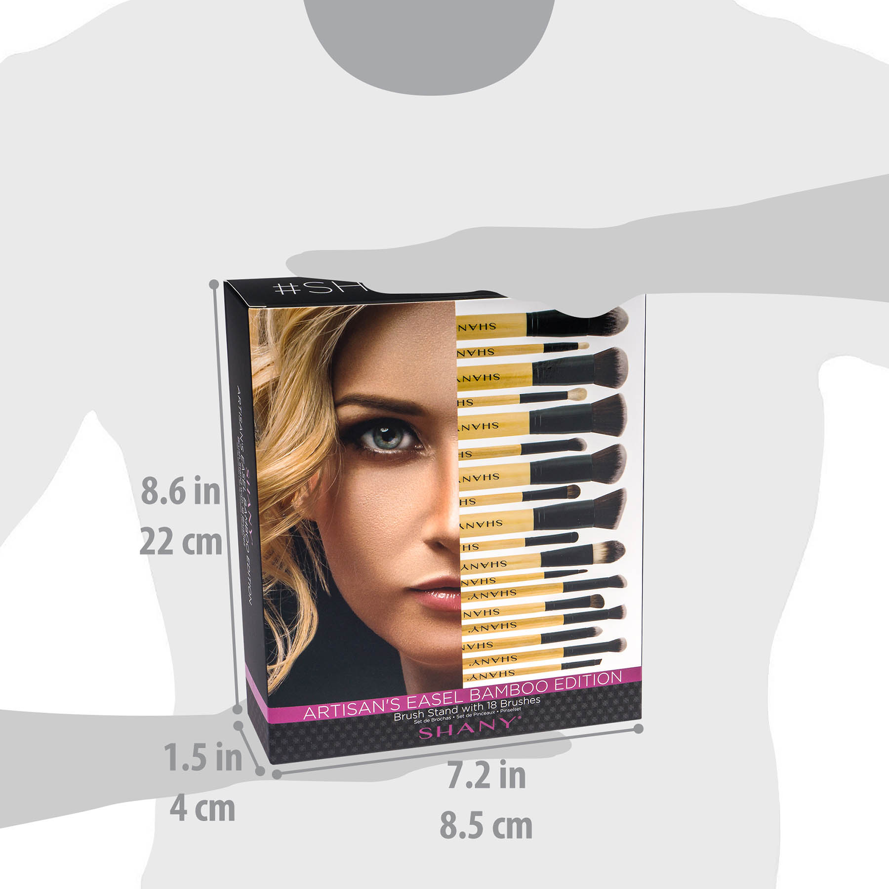 SHANY Artisan’s Easel Bamboo 18-Piece Brush Collection with Standing ...