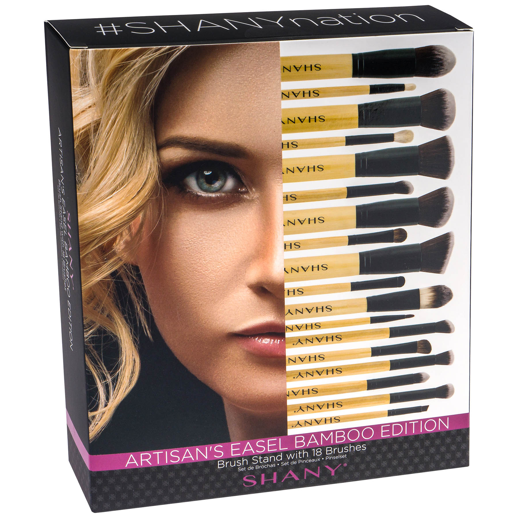 SHANY Artisan’s Easel Bamboo 18-Piece Brush Collection with Standing ...