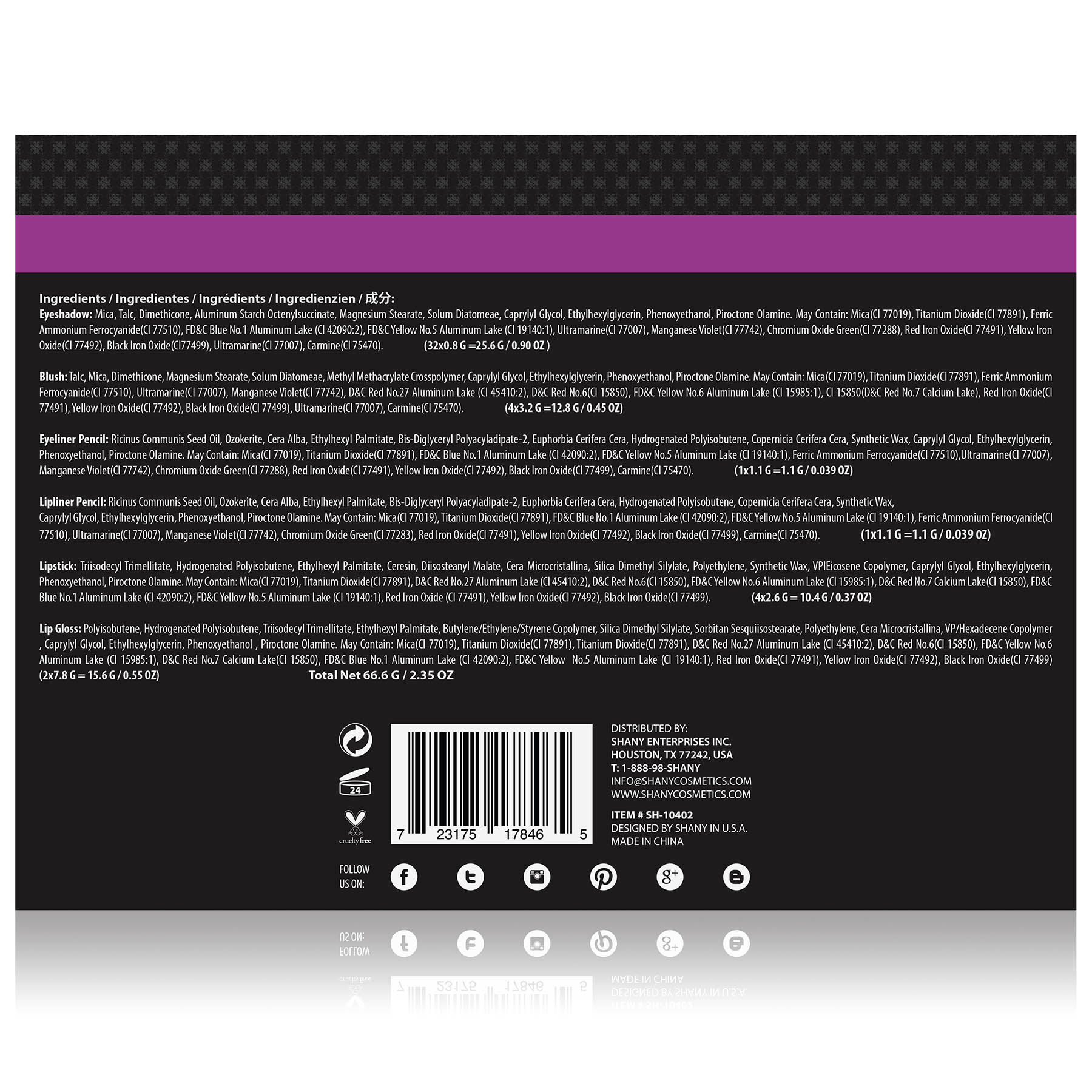 SHANY Carry All Makeup Train Case with Pro Makeup, Reusable Aluminum ...