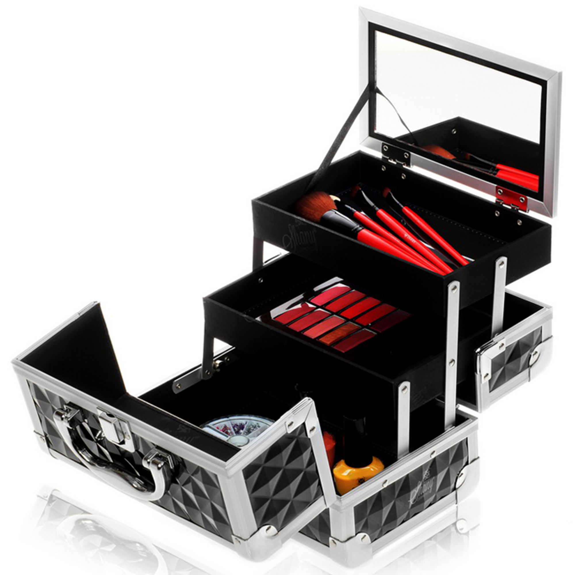 SHANY Mini Makeup Train Case With Mirror | eBay
