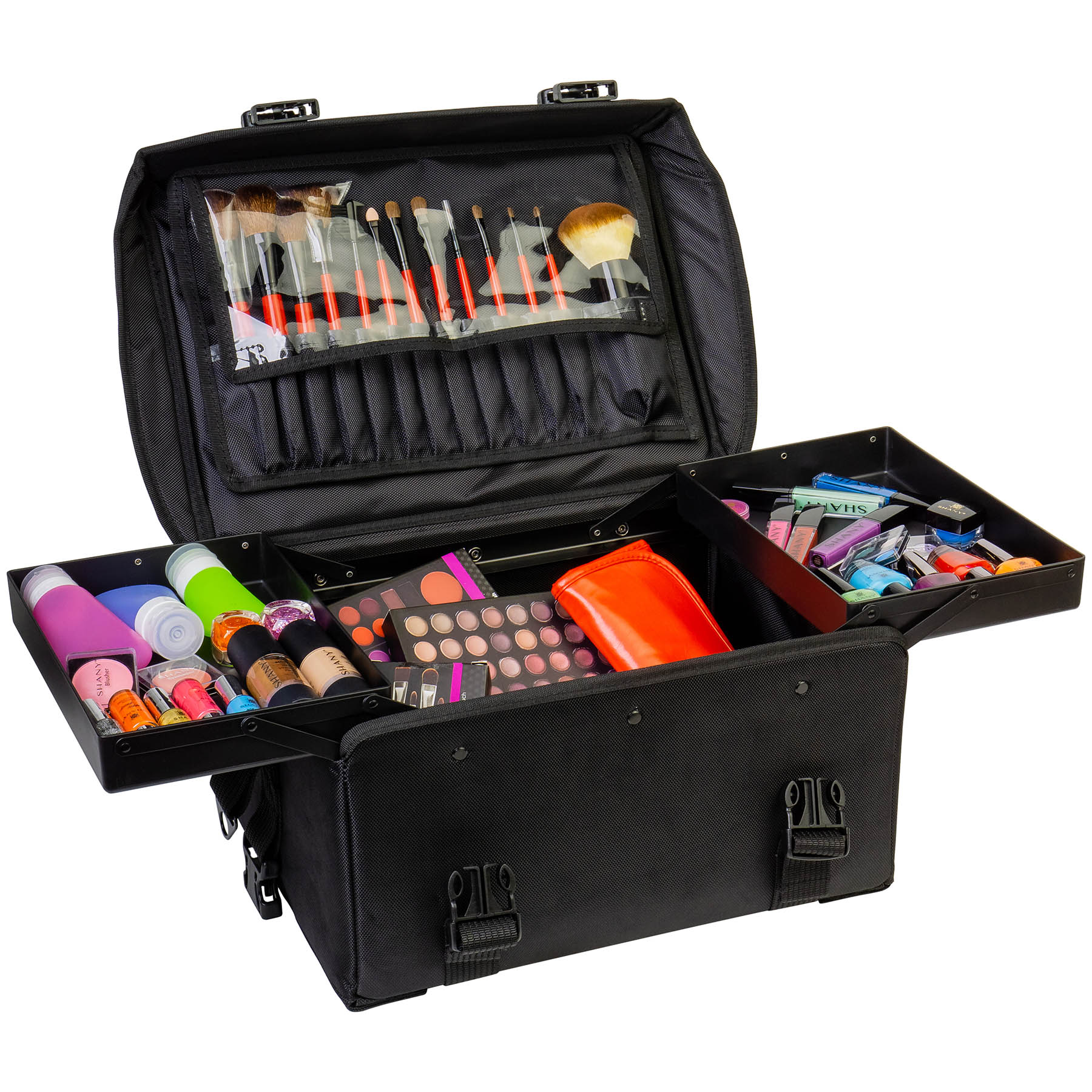 SHANY Soft Makeup Artist Rolling Trolley Cosmetic Case With Free Set Of