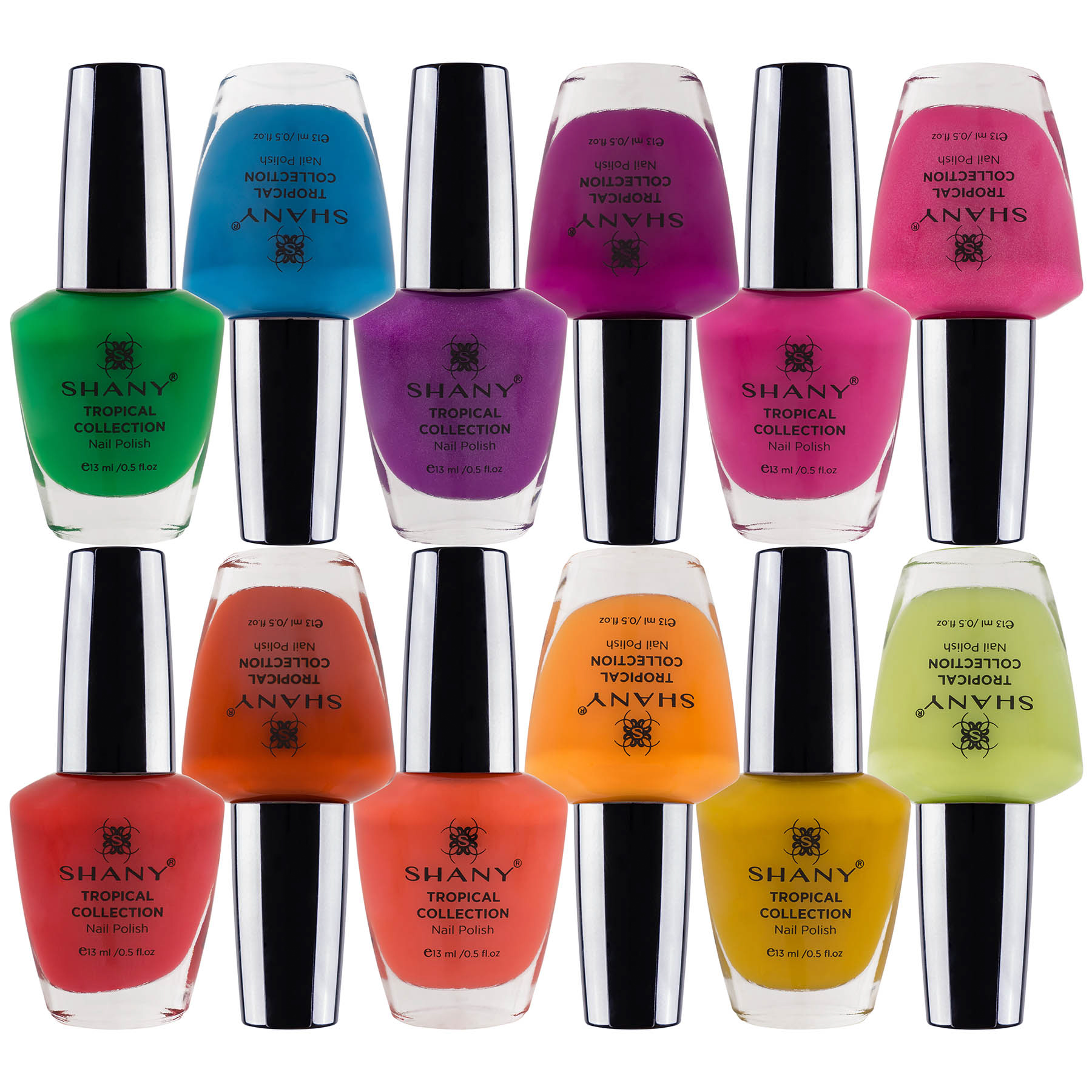 The SHANY Cosmetics Nail Polish Set with 12 Semi Glossy and Shimmery ...