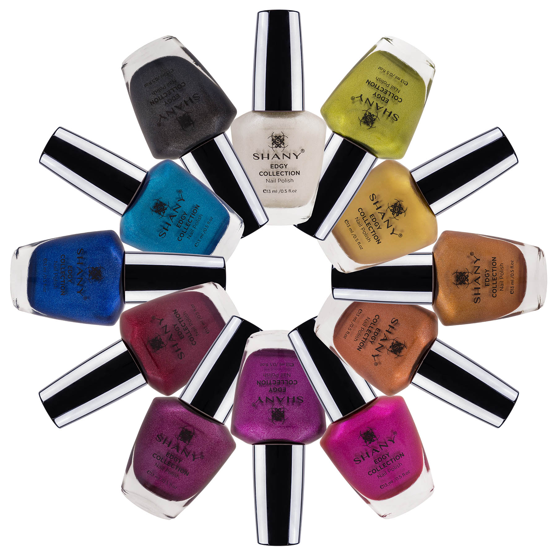 The SHANY Cosmetics Nail Polish Set with 12 Semi Glossy and Shimmery ...