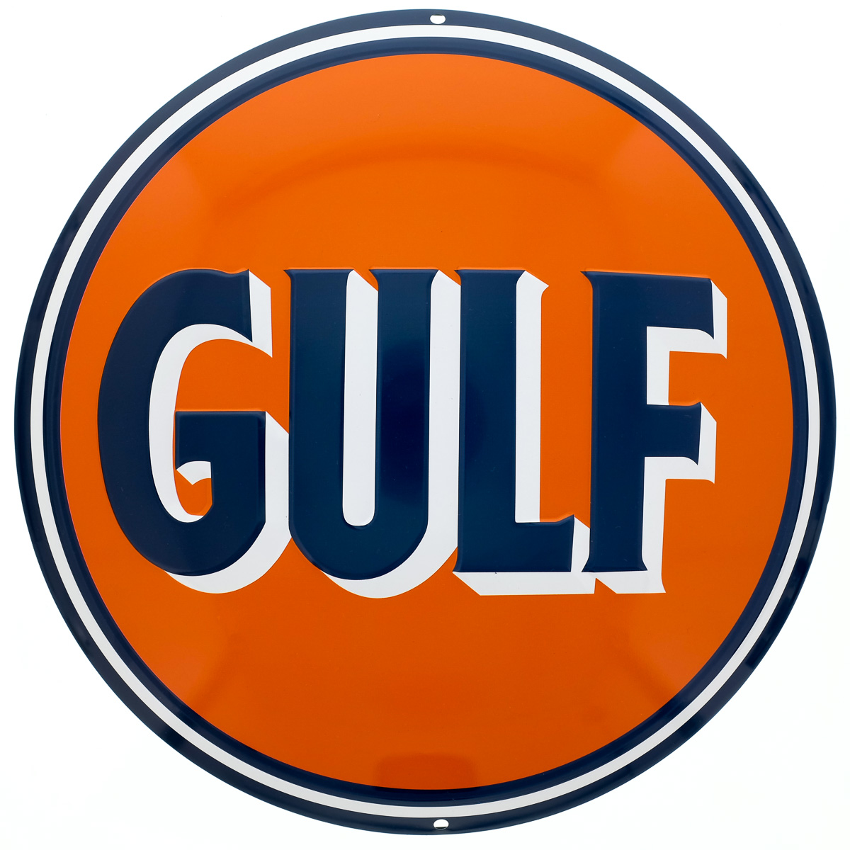 Gulf Gas Station Advertisement Metal Sign Garage Vintage Style Decor 14 in.