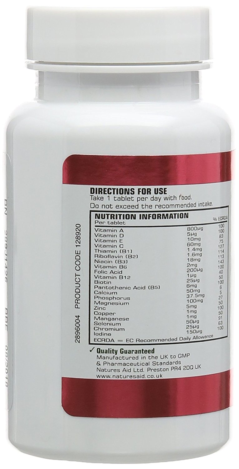 Natures Aid Multivitamin And Mineral Without Iron 60 Tablets Ebay