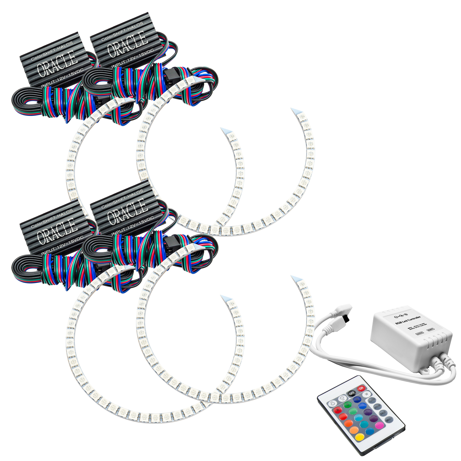 LED Halo Headlights Halo Light Surface Add On Custom Lights ColorSHIFT ...