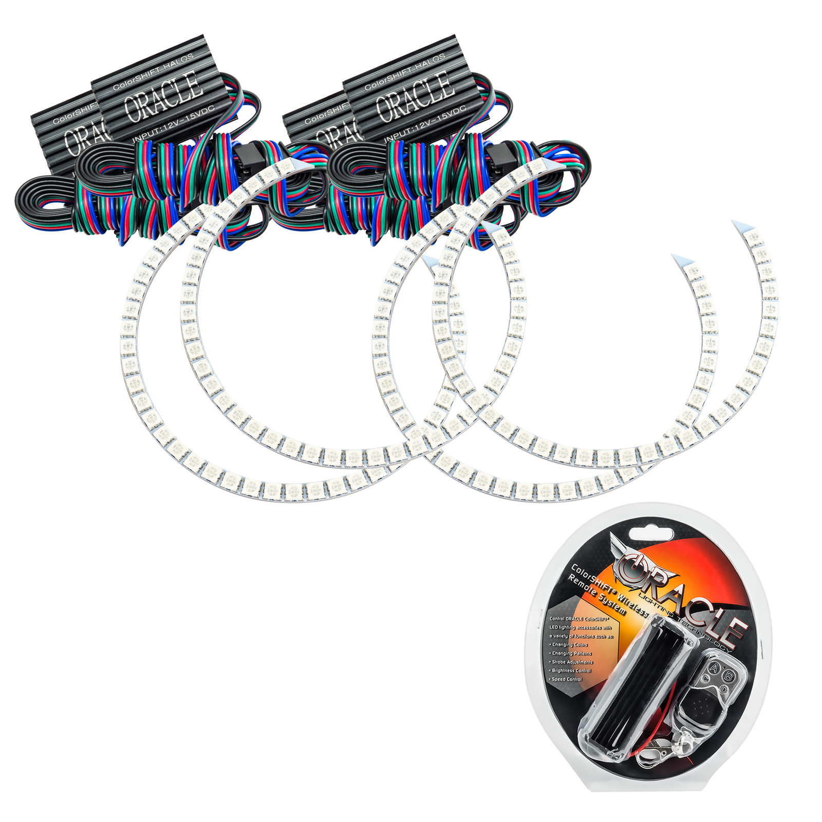LED Halo Headlights Halo Light Surface Add On Custom Lights ColorSHIFT ...