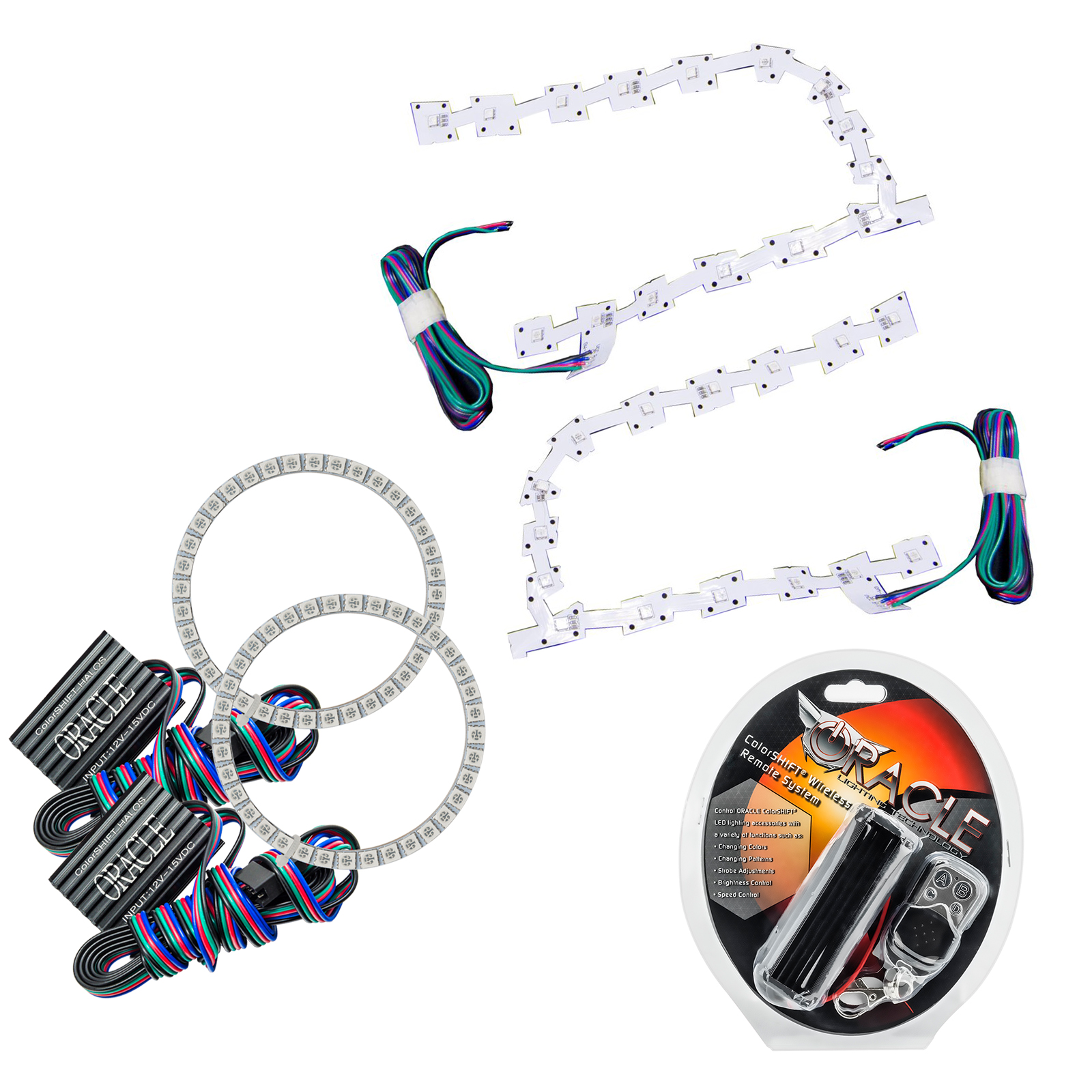 LED Halo Headlights Factory Surface Add On Custom Lights ColorSHIFT ...