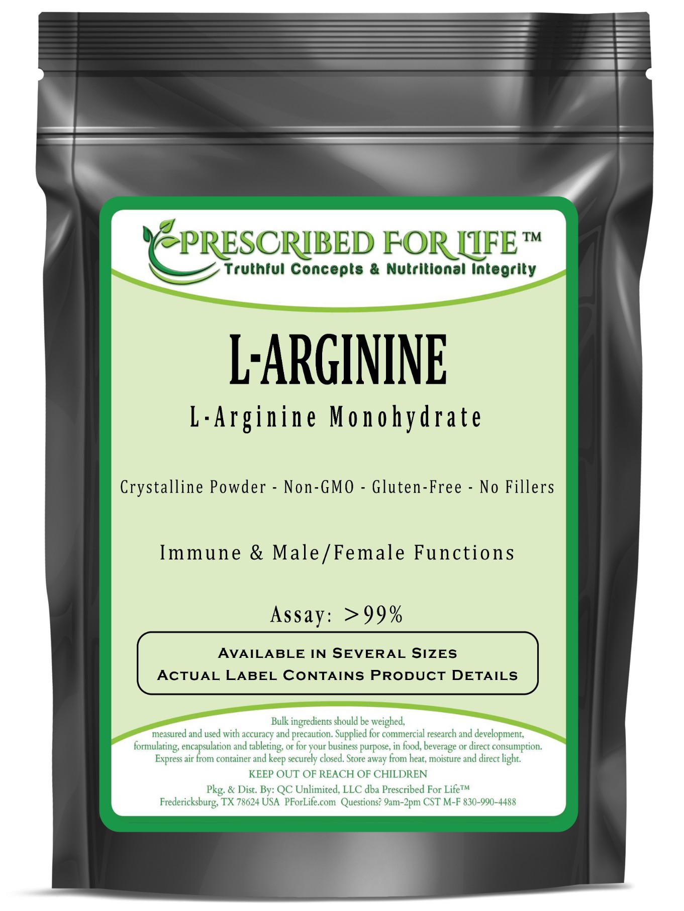 Arginine (L) - L-Arginine Base Amino Acid Powder (Assay: > 99%)