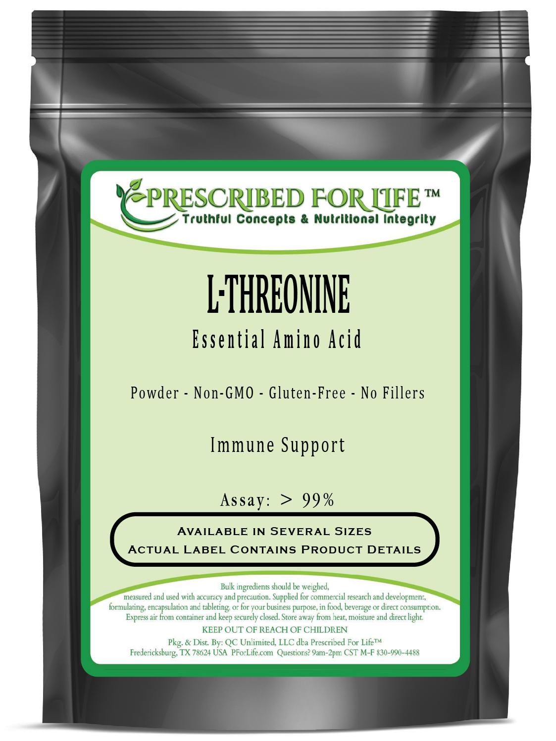 Threonine (L) - L-Threonine Essential Amino Acid Powder (Assay: > 99% ...