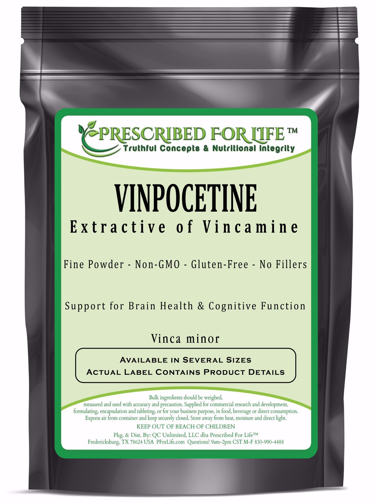 Vinpocetine - Extractive of Vincamine - Support for Brain Health and Cognitive Function (Vinca ...