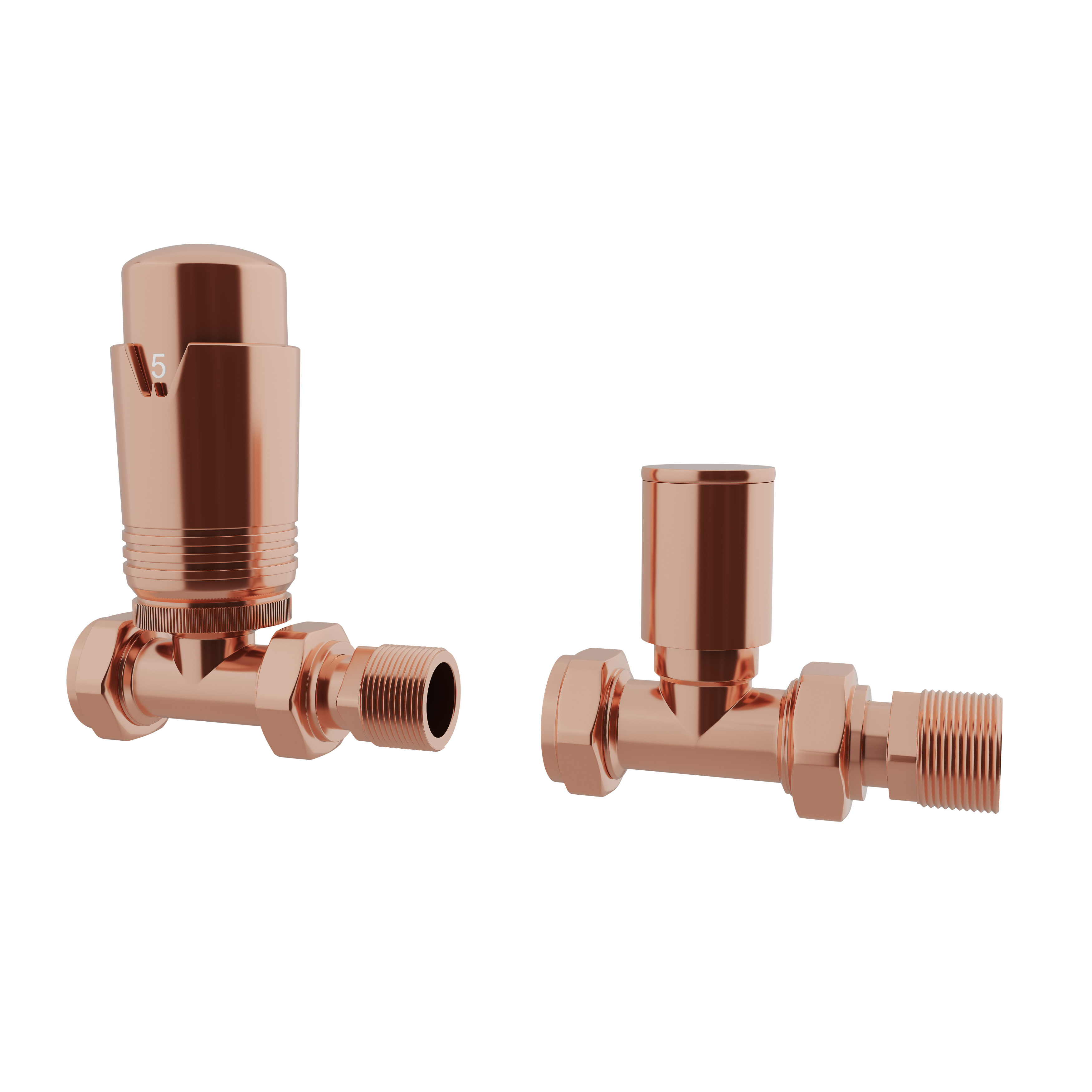 Thermostatic TRV Radiator Valves 1/2" x 15mm Angled/Corner/Straight ...