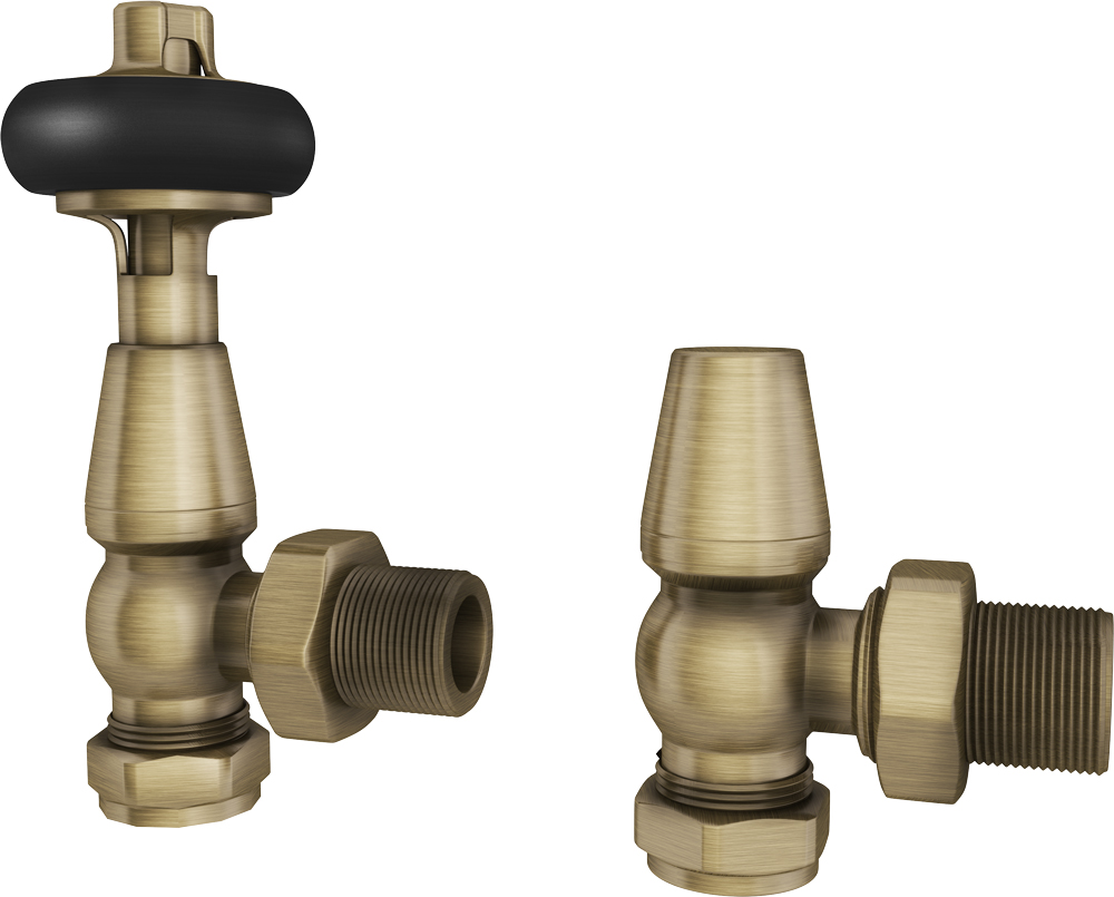 Thermostatic TRV Radiator Valves 1/2" x 15mm Angled/Corner *TRV Pack ...