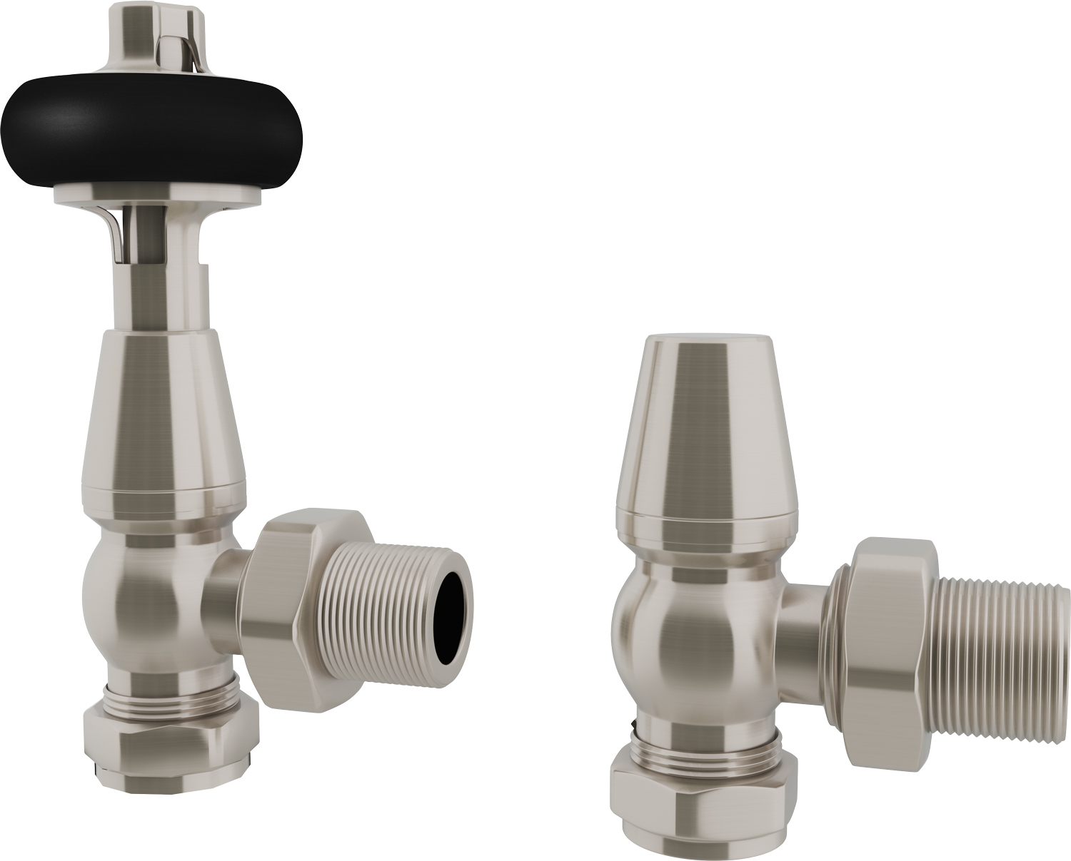 Thermostatic TRV Radiator Valves 1/2" x 15mm Angled/Corner *TRV Pack ...