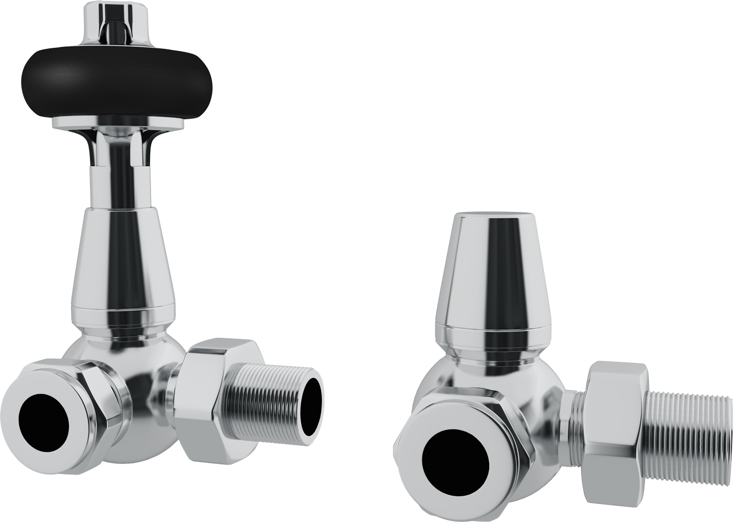 Thermostatic TRV Radiator Valves 1/2" x 15mm Angled/Corner *TRV Pack ...