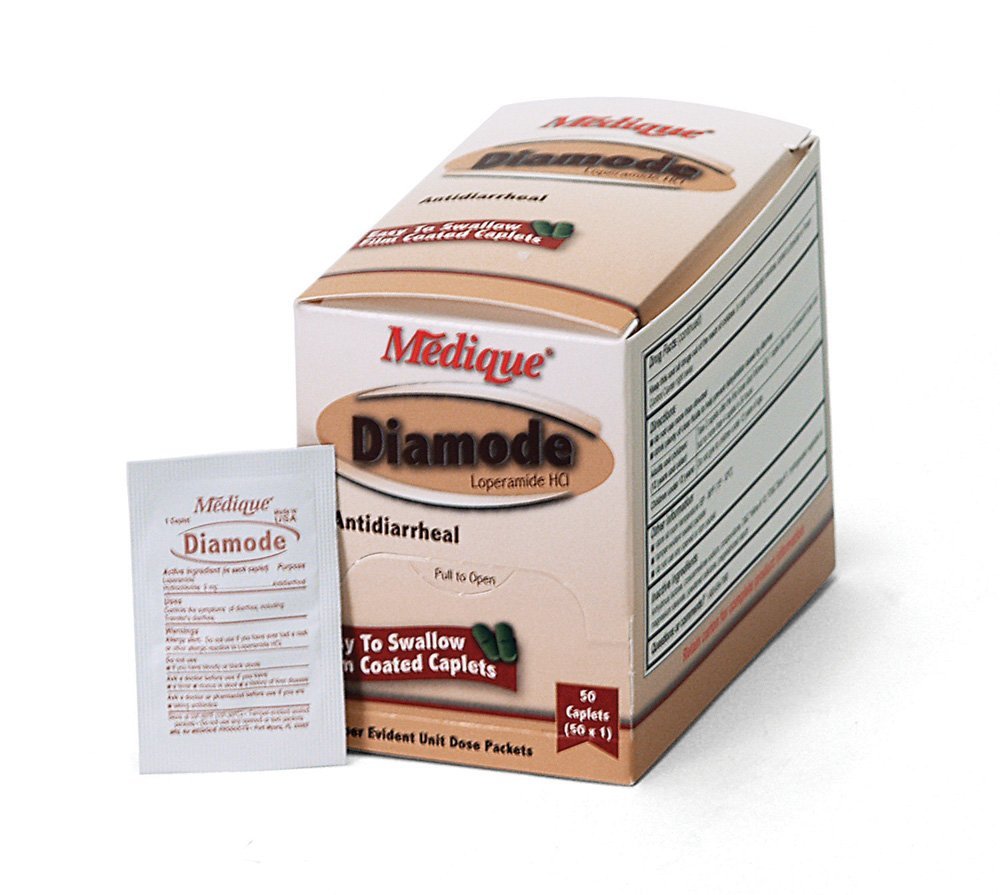 Medique - (50 Pack) 20050 Diamode Anti-diarrheal Caplets - 50 Per Box ...