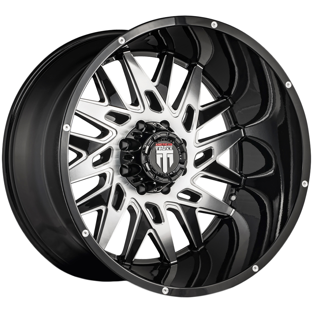 American Truxx AT184 DNA 24x14 8x6.5" -76mm Black/Machined Wheel Rim 24 ...