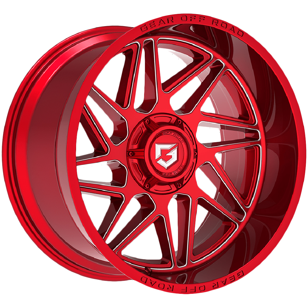 Gear Off Road Gear 761RM 20x10 8x6.5" -19mm Red/Milled Wheel Rim 20" Inch