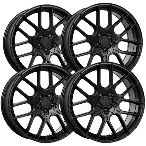 (Set of 4) Katana Racing KR04 18x8 5x110/5x4.5" +40mm Matte Black ...