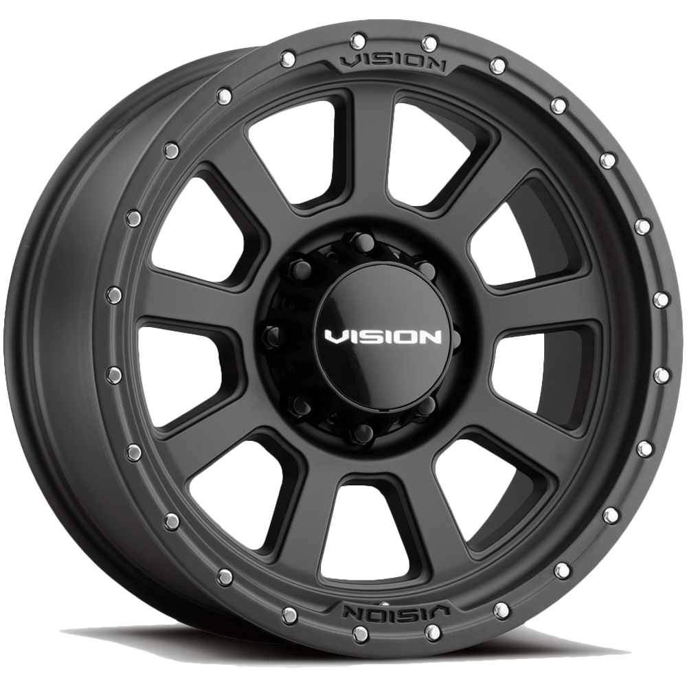 VISION Vision 350 Ojos 17x9 8x6.5" -12mm Satin Black Wheel Rim 17" Inch