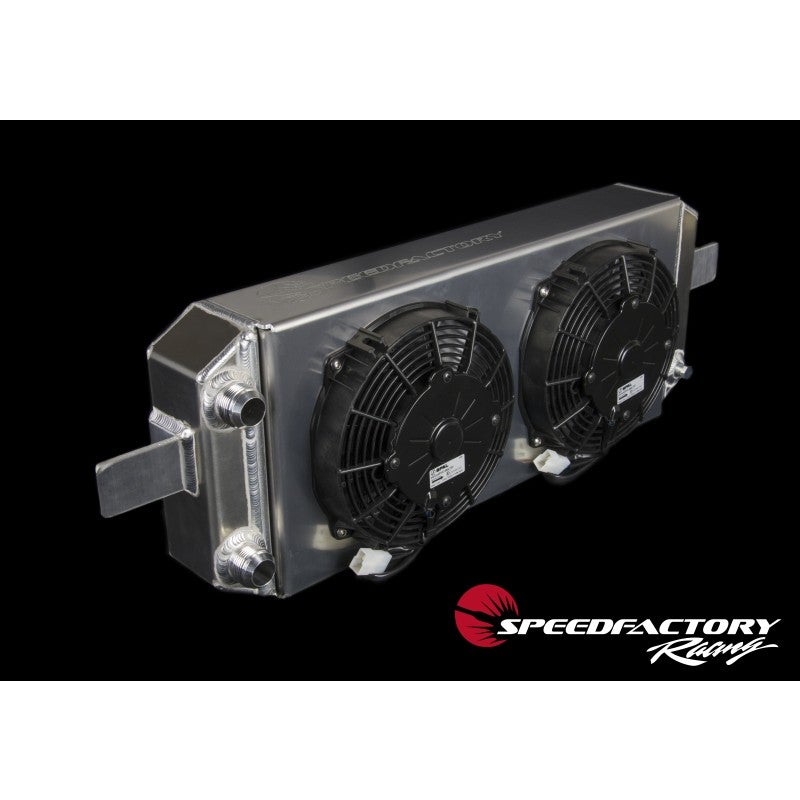 SpeedFactory Tucked Radiator for Honda K Series W/ -16an with Shroud ...