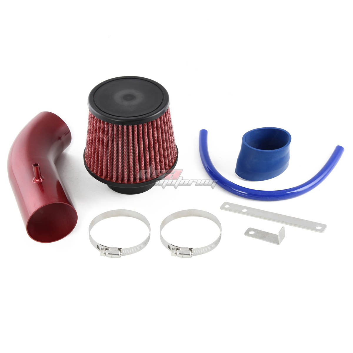 FOR 89-92 MAZDA RX7 FC3S FC S5 13B RED SHORT RAM AIR INTAKE+FILTER ...