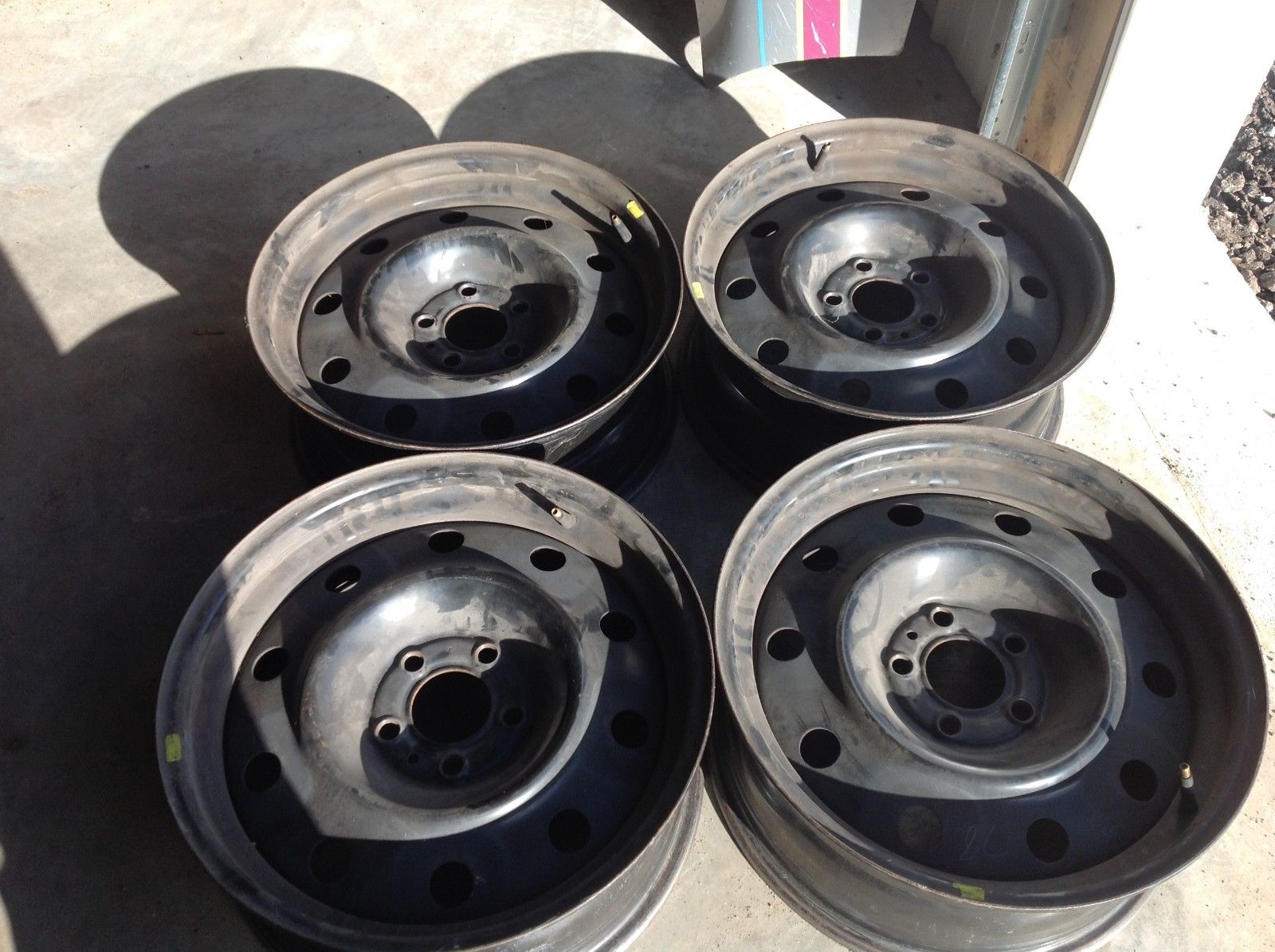 Set 4 05-10 Dodge Charger 17" Black Steel OEM Wheels 2240 5x115 Factory ...