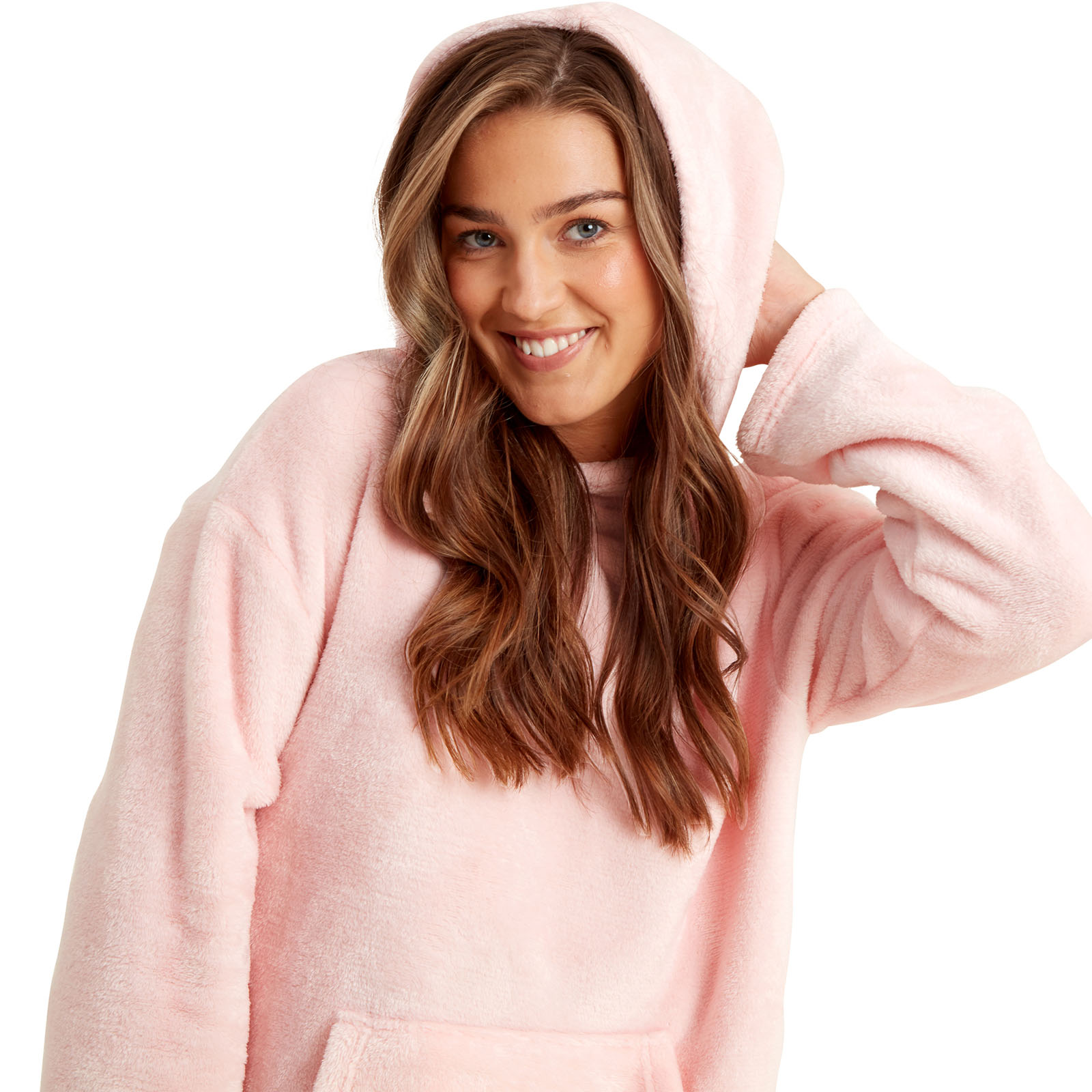 Snuggaroo Womens Soft Fleece Hooded PJs Pyjama Bottoms Top Loungewear ...