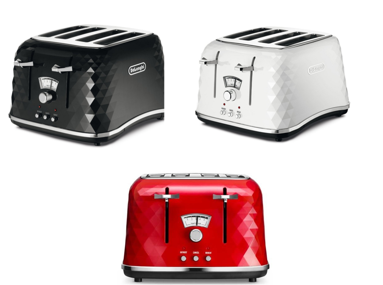 De'Longhi Delonghi Stylish Brilliante White 4 Slice Home Toaster With ...