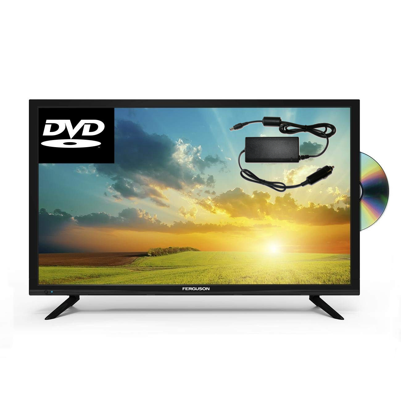 Ferguson 24" Inch HD Ready HDMI 12v Volt LED TV Built in DVD Player ...