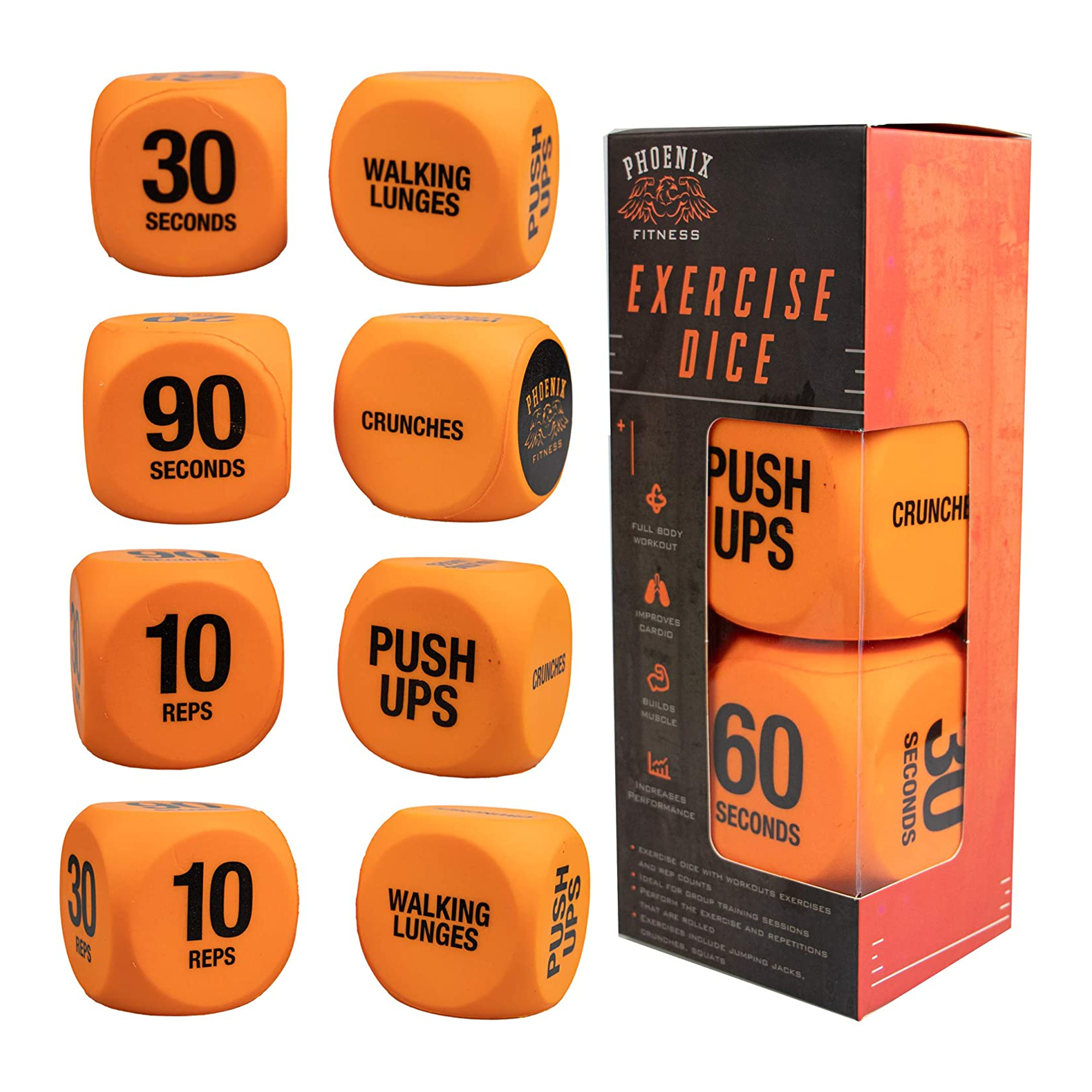 Phoenix Fitness Routine Exercise Dice, Fitness Routine Dice for Home ...