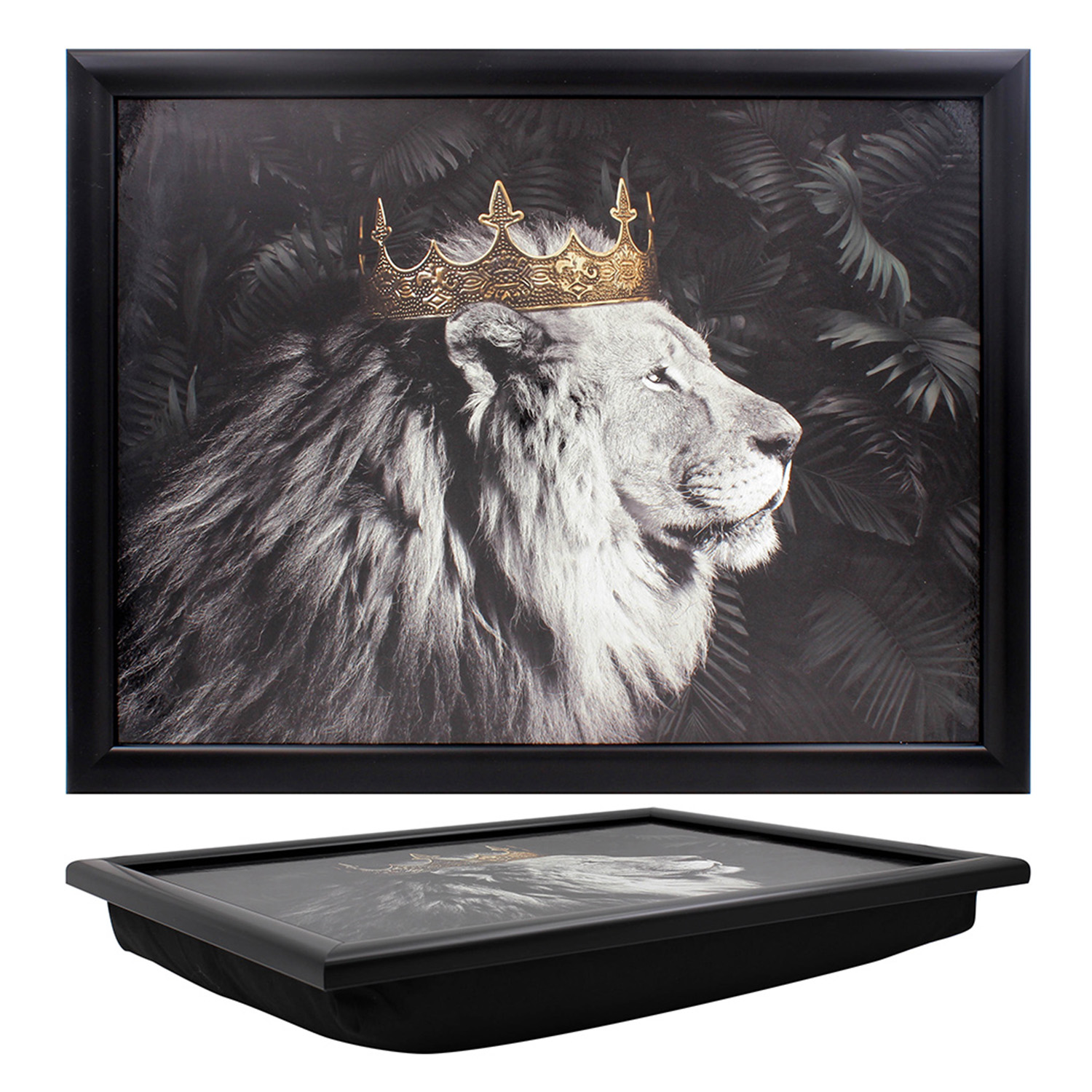 Lion Lap Tray Soft Padded Cushioned Bean Bag Laptray TV Dinner Laptop ...