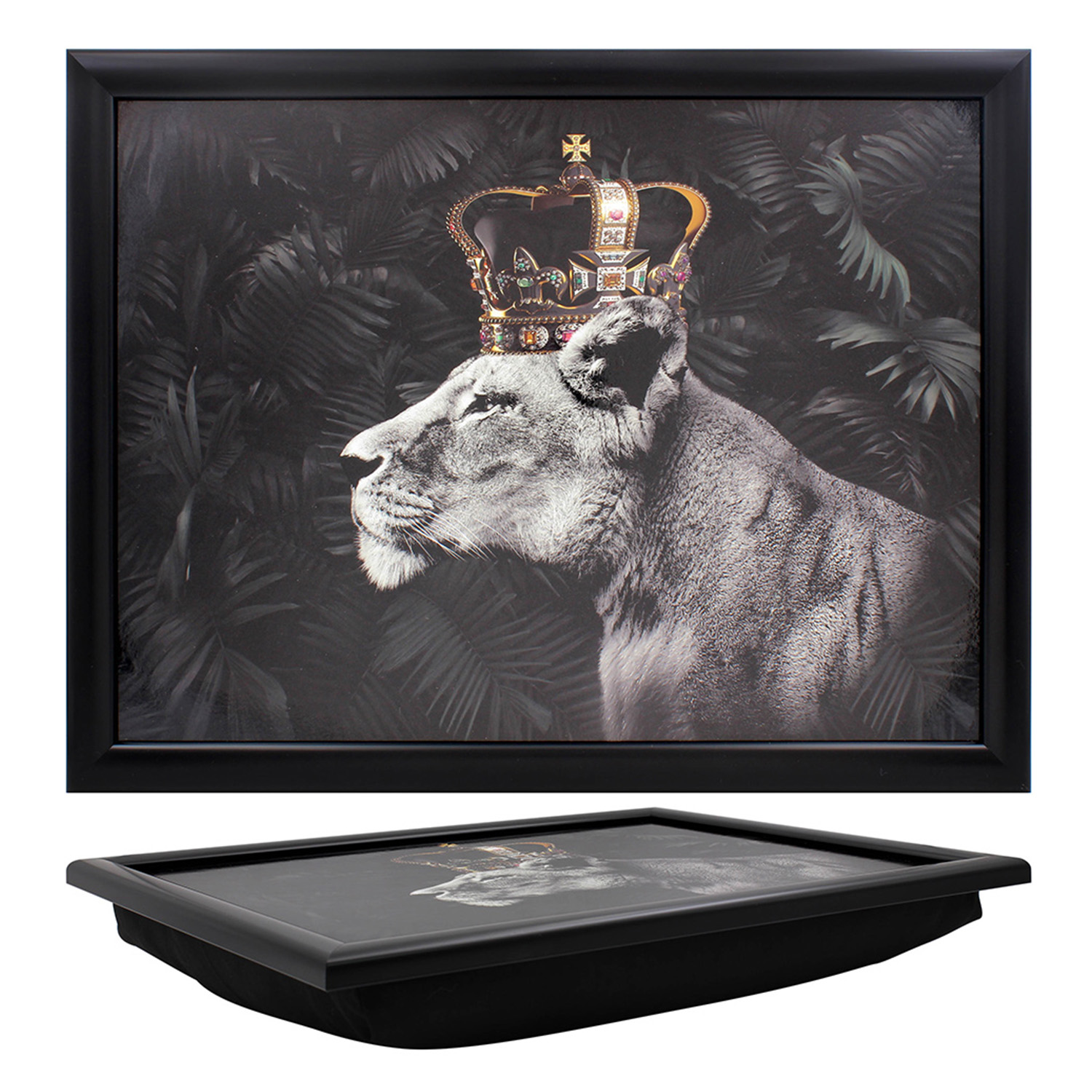 Lion Lap Tray Soft Padded Cushioned Bean Bag Laptray TV Dinner Laptop ...