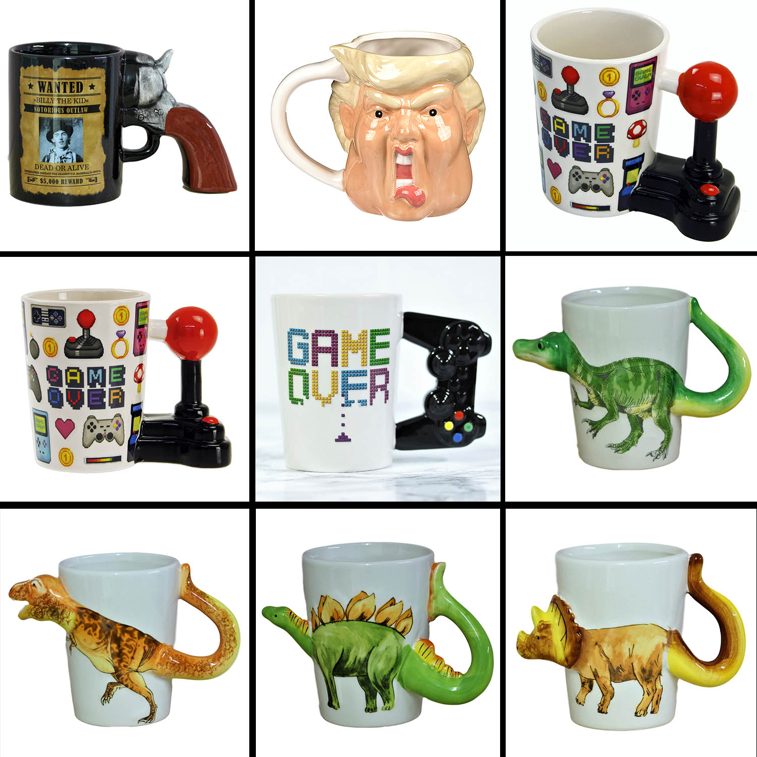 3D Novelty Ceramic Coffee Tea Mugs Decorative Hot Cocoa Latte Mug Cup ...